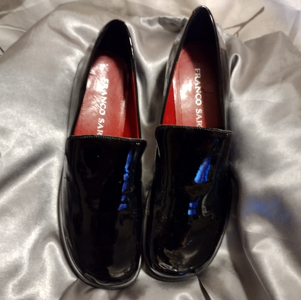 Black Patent Leather Slip On Loafers - Gem